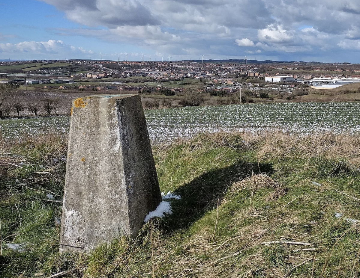 Batter Law Trig Point In Seaham - County Durham Trig Points