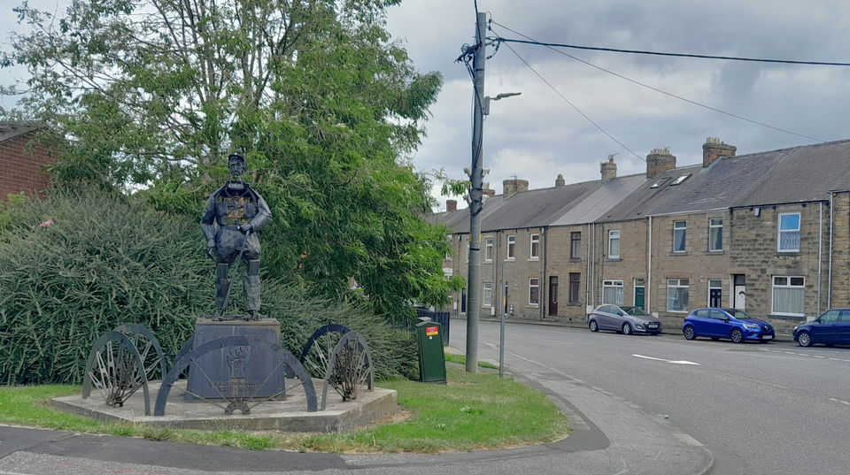 Solidarity, Miners statue in Langley Park, Durham In Ushaw Moor ...