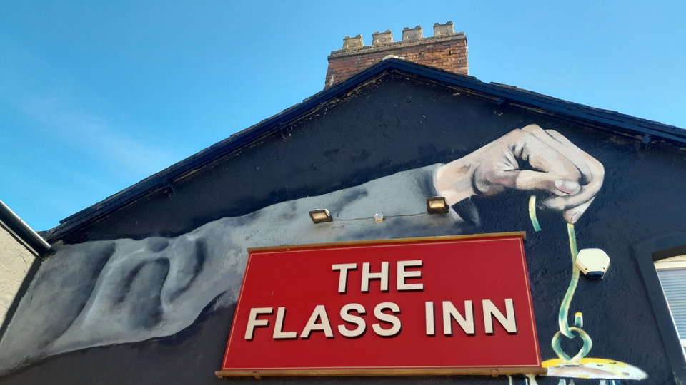 Ushaw Moor Village Sign And Miners Lamp Mural - Fabulous North