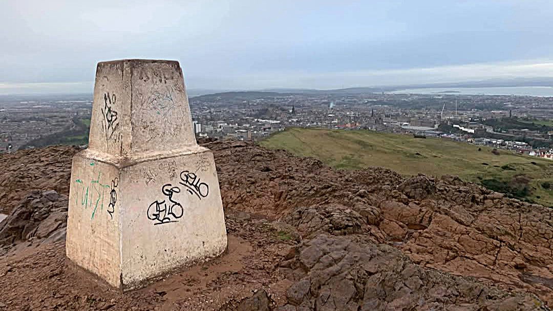 Arthurs Seat Trig Point In East Lothian - Fabulous North
