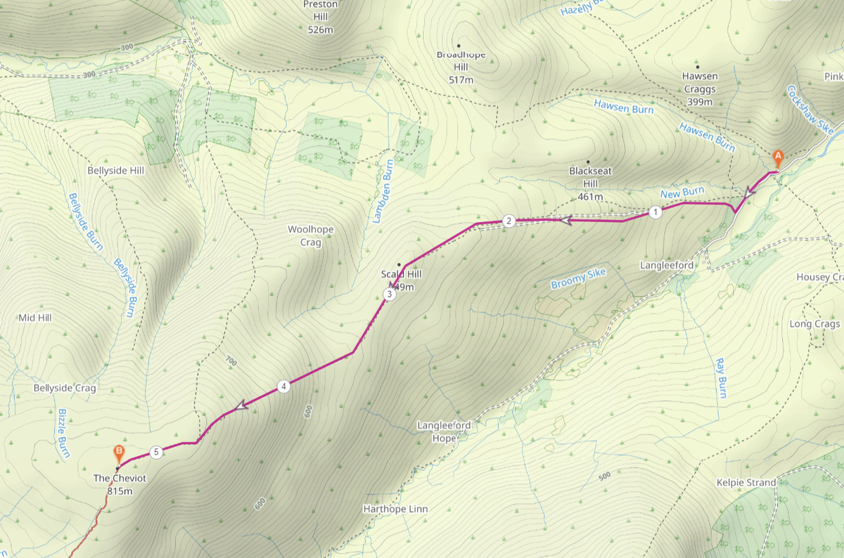 Cheviot Summit Trig Point In The Cheviots - Fabulous North