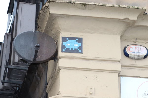 Invader Street Art in Newcastle City Centre - Fabulous North