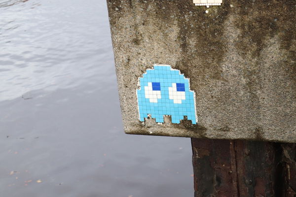 Invader Street Art in Newcastle City Centre - Fabulous North