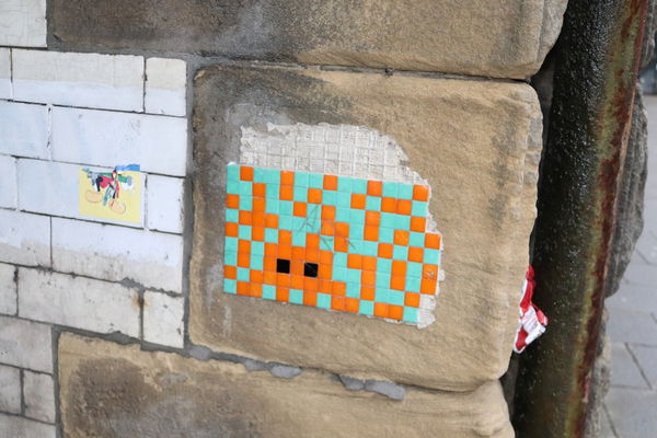 Invader Street Art in Newcastle City Centre - Fabulous North