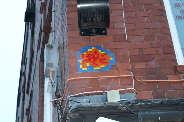 Invader Street Art in Newcastle City Centre - Fabulous North
