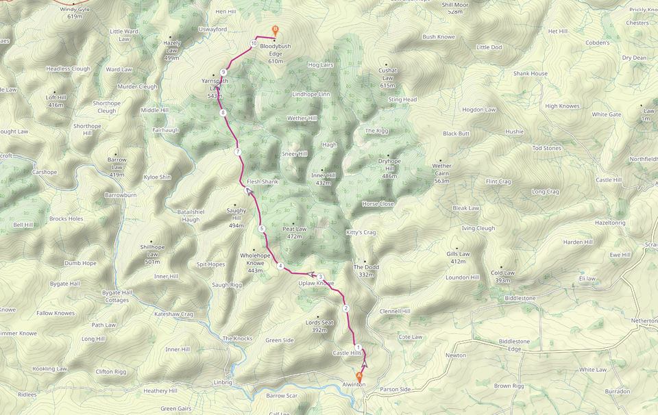 Bloodybush Edge Trig Point In The Cheviots - Fabulous North