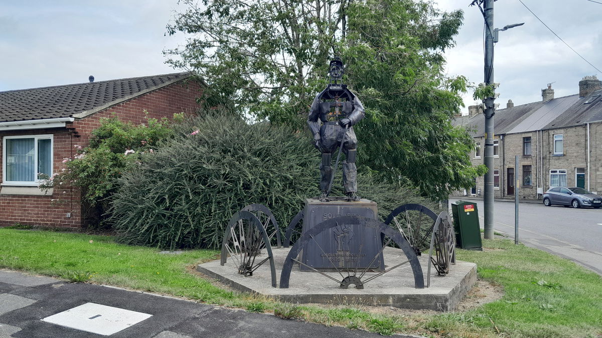 Solidarity, Miners statue in Langley Park, Durham In Ushaw Moor ...