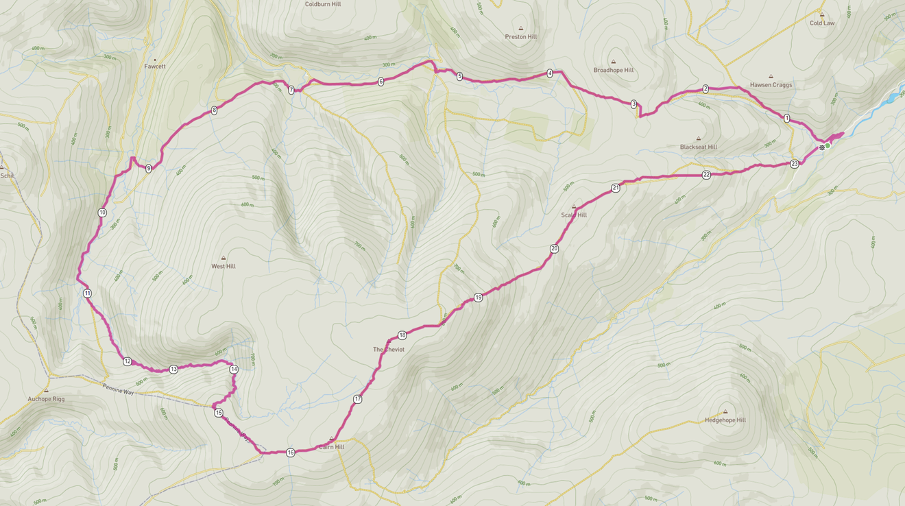 Hen Hole And Cheviot Summit in The Cheviots - Fabulous North